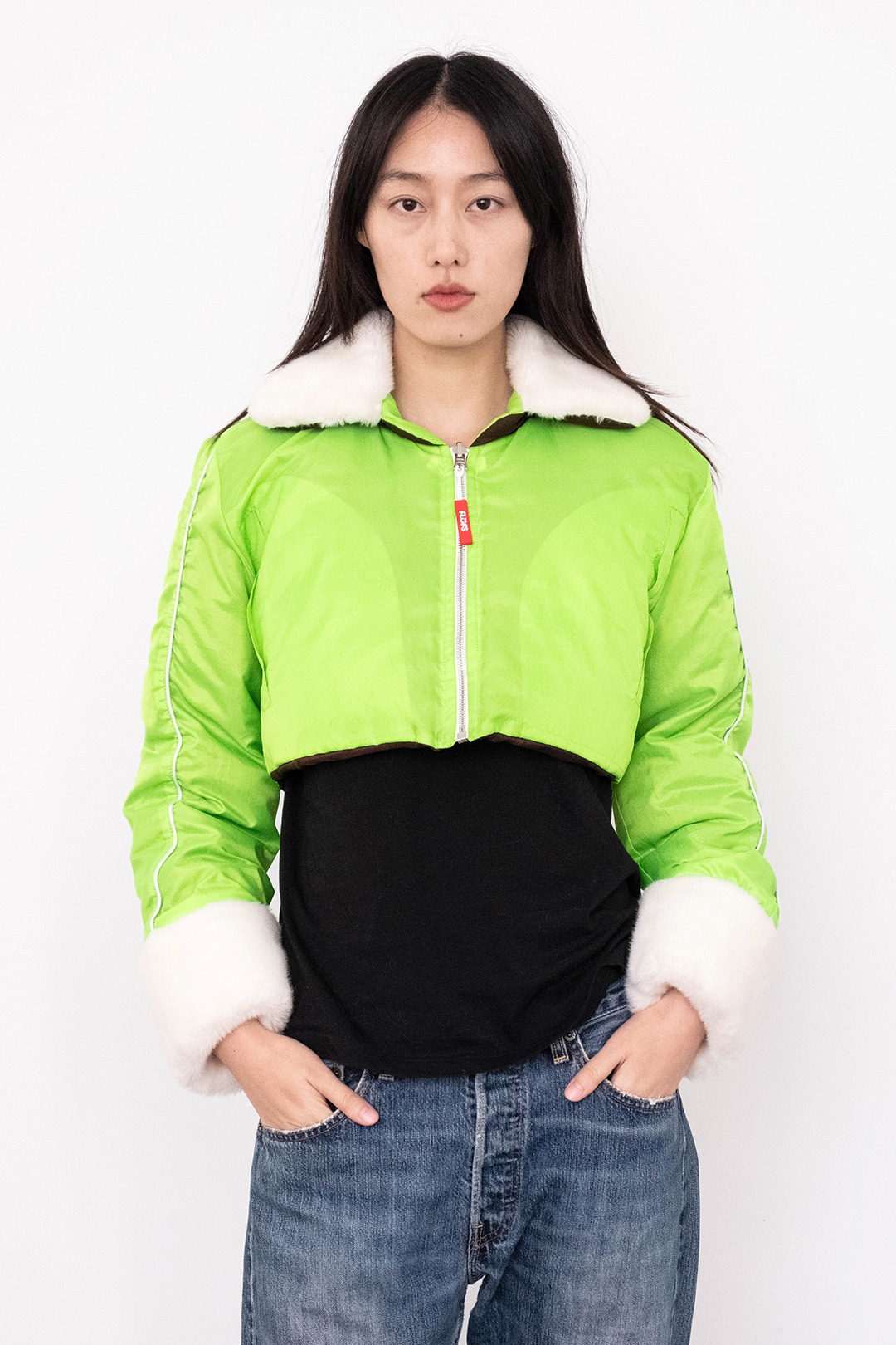 Super Cropped Puffer Jacket – Reversible